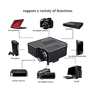 KXDFDC Mini Projector, Projector with Synchronize Smart Phone Screen,Portable Mini Projector Home Cinema Cinema