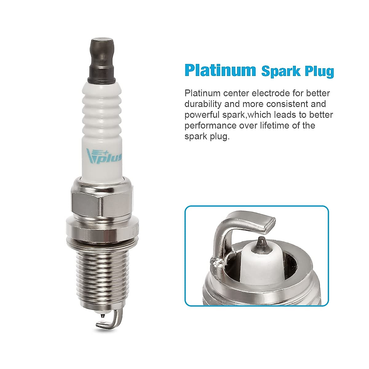 Vplus Set of 6 Ignition Coils Pack UF267 & Spark Plugs Platinum 4504 90919-01210 PK20TT Compatible with Lexus ES300 RX300 ES330 RX330 Toyota Camry Avalon Highlander Sienna Solara, C1175 3.0L 3.3L V6