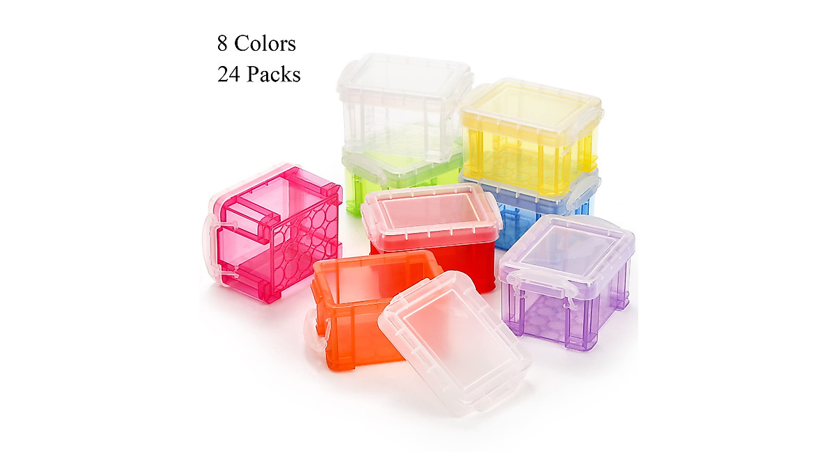 Hiceeden 24 Pack Mini Storage Bins - Versatile & Stackable
