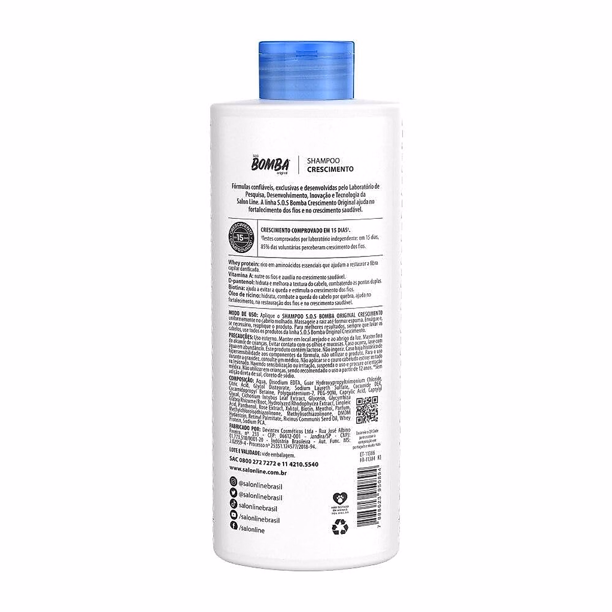 Salon Line - Linha SOS Bomba (Crescimento) - Shampoo 500 ML - (SOS Bomb (Growth) - Shampoo 16.90 Fl Oz)