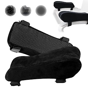 XJ-HOME Office Chair Arm Covers, Ergonomic Armrest Pads, Farewell to Pain in Arms and Shoulders Skin Friendly Velvet, Elbow Support Cushion, Arm Riser for Desk Chair, Gaming Chair, Car Seat, 2 Pack