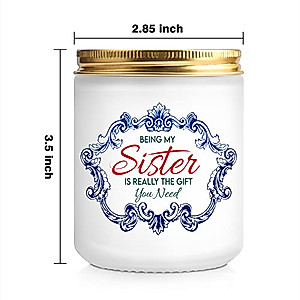 Lavender Scented Candle, Sister Gifts from Sister Brother, Birthday Gifts for Sister, Best Sister Gifts for Sisters, Big, Little Sister, Friend, Sibling, Bestie, BFF, Christmas Thanksgiving