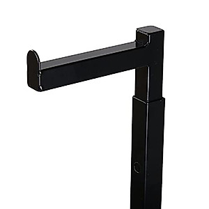 Black Adjustable Single Costumer (Adjustable from 48" to 72") - Holds Up to 25 Pounds - Perfect to Showcase a Single Outfit - A Great Fit for Thrift Shops and Large Retail Stores