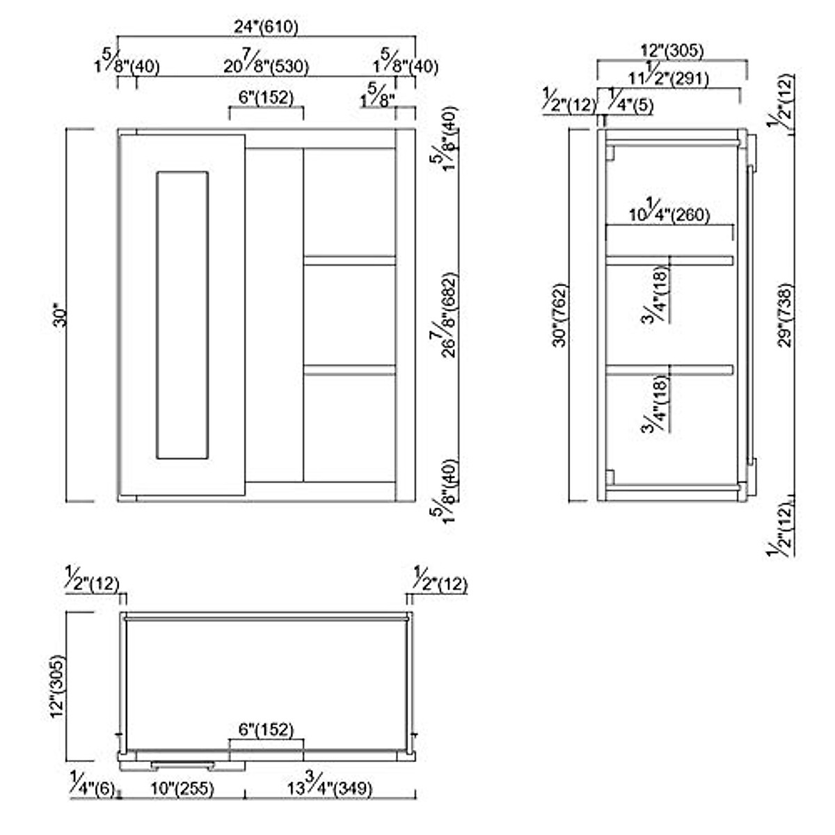 Design House Kitchen Cabinets-Wall, 30 in, Espresso