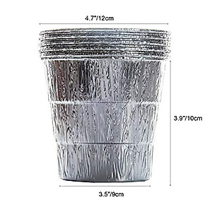 Westeco Aluminum Disposable Grease Bucket Liners, Foil Replace Part for Traeger Pit Boss Wood Fired Smoker Pellet Grills, Grill Accessories, 10-Pack Silver