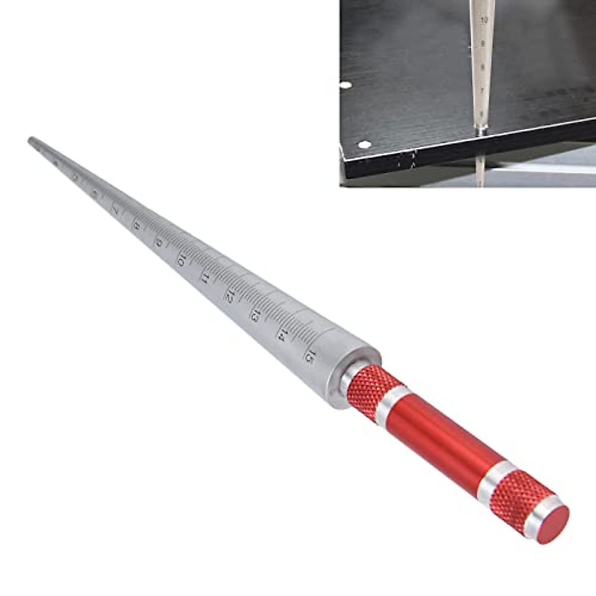 Aperture Gauge, Stainless Steel Conical Inner Diameter Inspection Measurement Tool 3‑15mm Used to Measure the Inner Diameter and Hole of Thin Walled Parts
