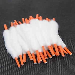 Beavorty 40PCS Organic Shoelace Cotton Sticks Japanese Organic Doctor Shoelaces Cotton Coil Clouds Shoelace Style Cotton Threads Wick
