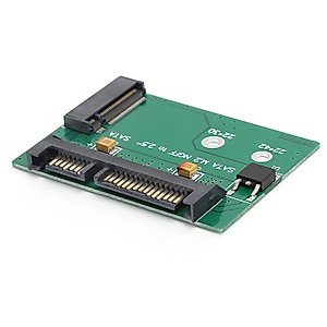GOWENIC Adapter Card, M.2 NGFF SSD to 2.5In SATA3 Board SSD Converter Computer Hard Drive Accessories, Open Hole Design, Easy to Install and Remove, Green PCB, for PC