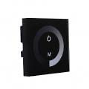 Wall Light, Single Color Touch Panel Dimmer Wall Switch Controller LED Light Strip DC 12V-24V (Black)