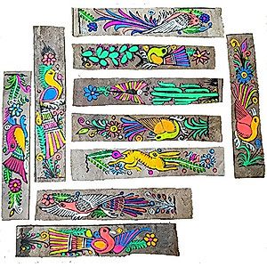 Amate Bookmarks by Jacq & Jürgen 5 Pack Hand Painted Mexican Unique Art