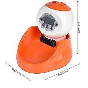 ZZK Automatic Pet Feeder with Recording Function Smart Pet Feeder Timer and Quantitative Feeder for Cats and Dogs