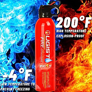 Ougist Fire Extinguisher for Home 620ml 2 Count,Can Prevent Re-Ignition,Best Suitable for Vehicle The House Car Truck Boat Kitchen Water-Based Fire Extinguisher