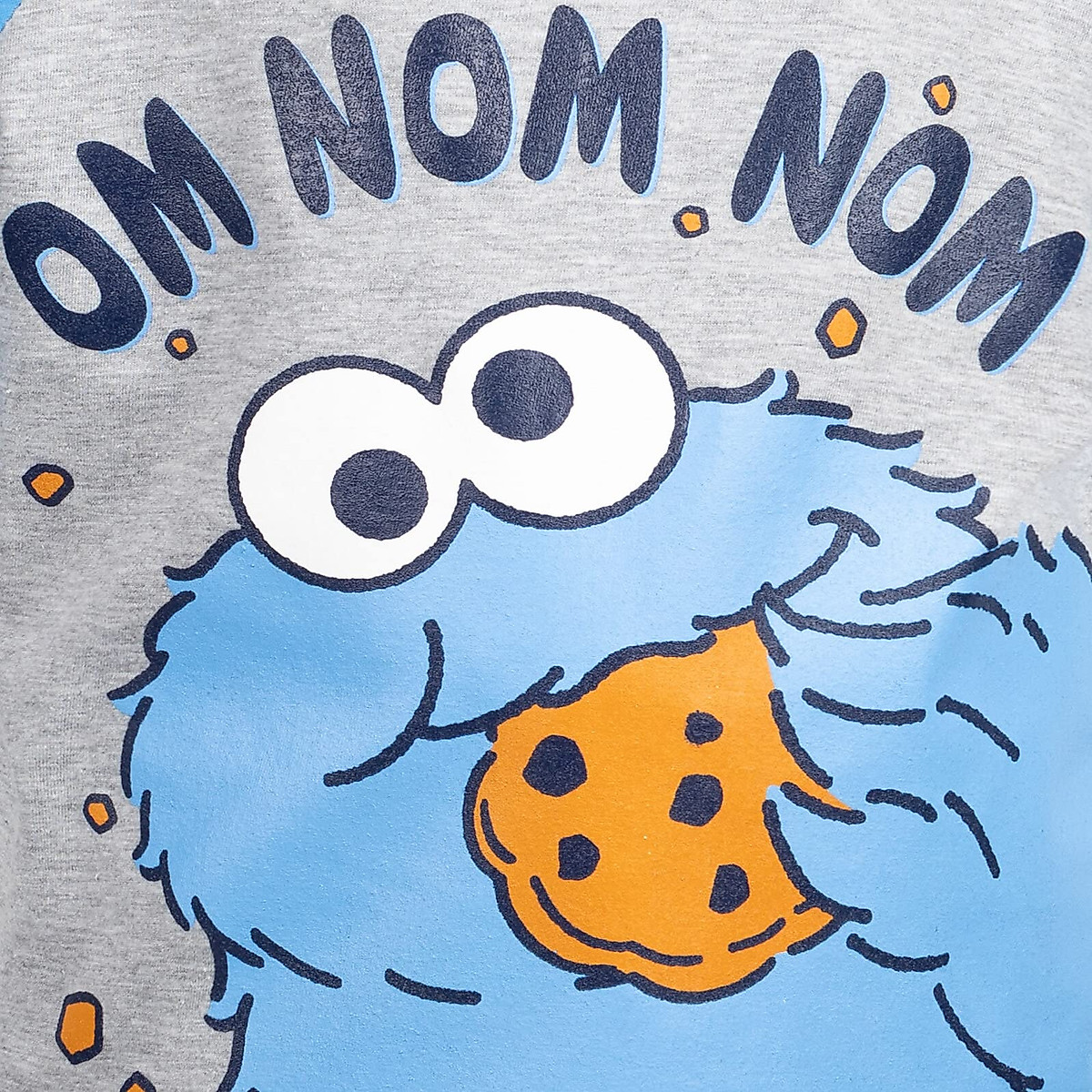 Sesame Street Cookie Monster Infant Baby Boys T-Shirt and French Terry Shorts Outfit Set Blue/Black 12 Months