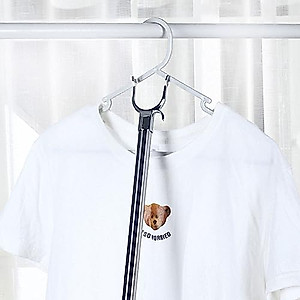 2pcs Clothes Pole Clothing Hook Pole Retractable Long Pole Clothes Drying Stick Washing line Prop extendable Reaching Stick Reach Closet Pole Aluminum Clothes Fork Household