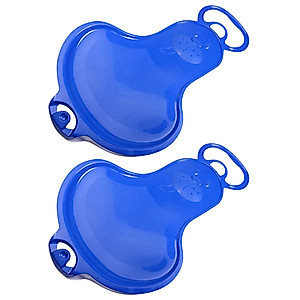 BESPORTBLE Lawn Sleigh 2pcs Snow Sleds Lightweight Flying Carpet Portable Rolling Snow Slider Disc Toy Snow Saucer Sleds Random Color Flying Carpet Sled