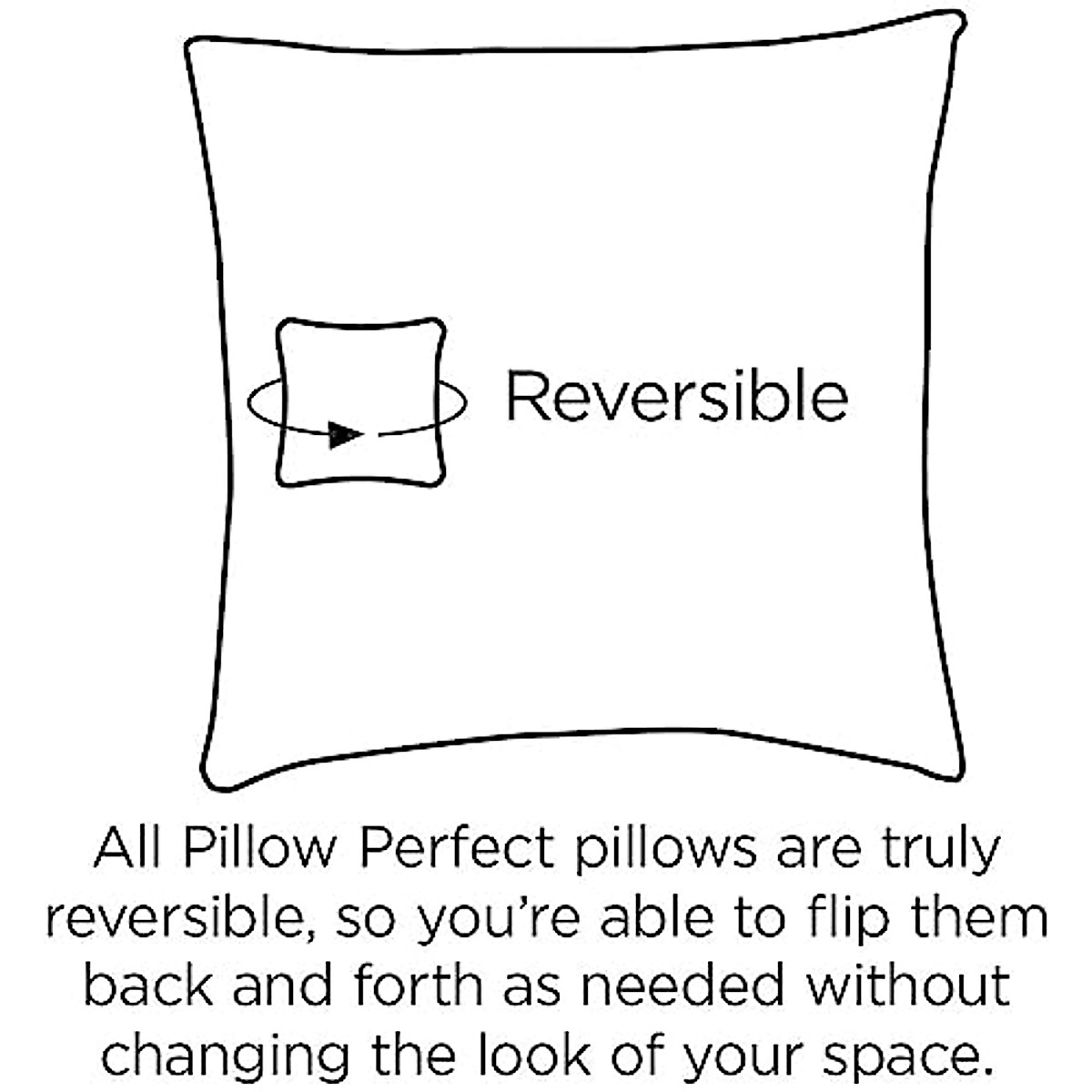 Pillow Perfect Outdoor/Indoor Clemens Noir Lumbar Pillows, 2 Count (Pack of 1), Black