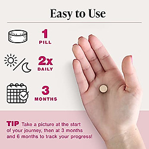 Viviscal Hair Growth Supplements for Women to Grow Thicker, Fuller Hair, Clinically Proven with Proprietary Collagen Complex, 60 Count (Pack of 1), 1 Month Supply