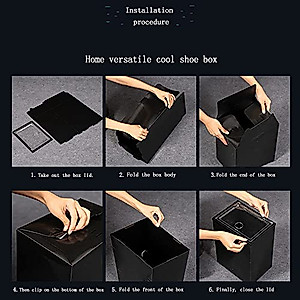 verklale Shoe Storage Box, Super Large 18 PACK Clear Plastic Stackable Shoe Organizer, Drawer Type Front Opening Shoe Holder Containers for sneaker