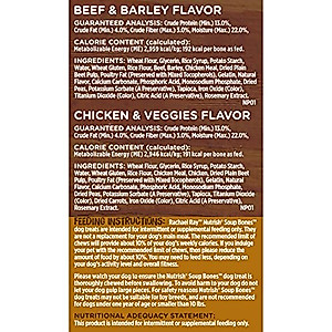 Rachael Ray Nutrish Soup Bones Long Lasting Dog Chews Variety Pack, 22 Count (Pack of 1)