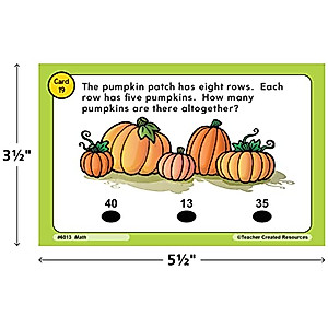 Teacher Created Resources Power Pen Learning Cards: Math (Gr. 3), 5.5", x 3.5", Multicolor