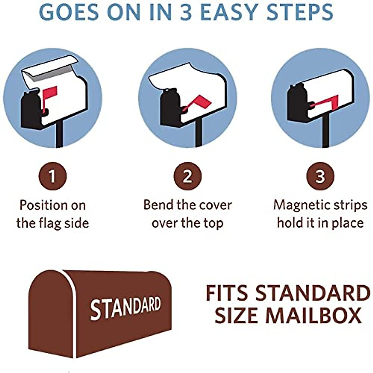 Portuguese Tiles Mailbox Covers Magnetic Standard Size 21" X 25.5" Mailbox Cover Waterproof Sun Protection Mailbox Wraps Post Letter Box Cover for Outdoor Garden Home Decor