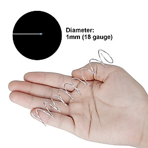 18 Gauge Aluminum Craft Wire, 165 Feet 1mm Bendable Metal Wire for Jewelry Making, Sculpting, Floral Making, Wreath Making, Crafting, Wire Wrapping, Christmas Ornaments (Silver)