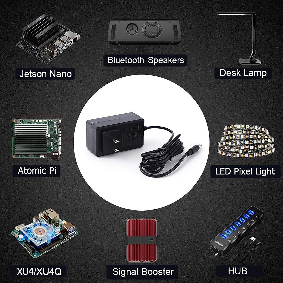 [UL Listed] MIXGOO 5V 4A Power Supply Charger (Input AC 100V-240V, Output DC 5 Volt 4 Amp 20 Watt) Adapter Switching Transformer Converter DC 5.5mm x 2.1mm / 5.5mm x 2.5mm Universal