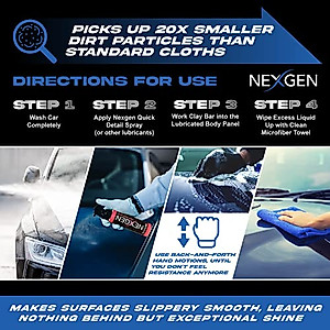 Nexgen Premium Clay Bar — Cleaning and Detailing Clay Bar for The Ultimate Car Wash — Removes Stubborn Contaminants from Car Exterior — 100g Bar