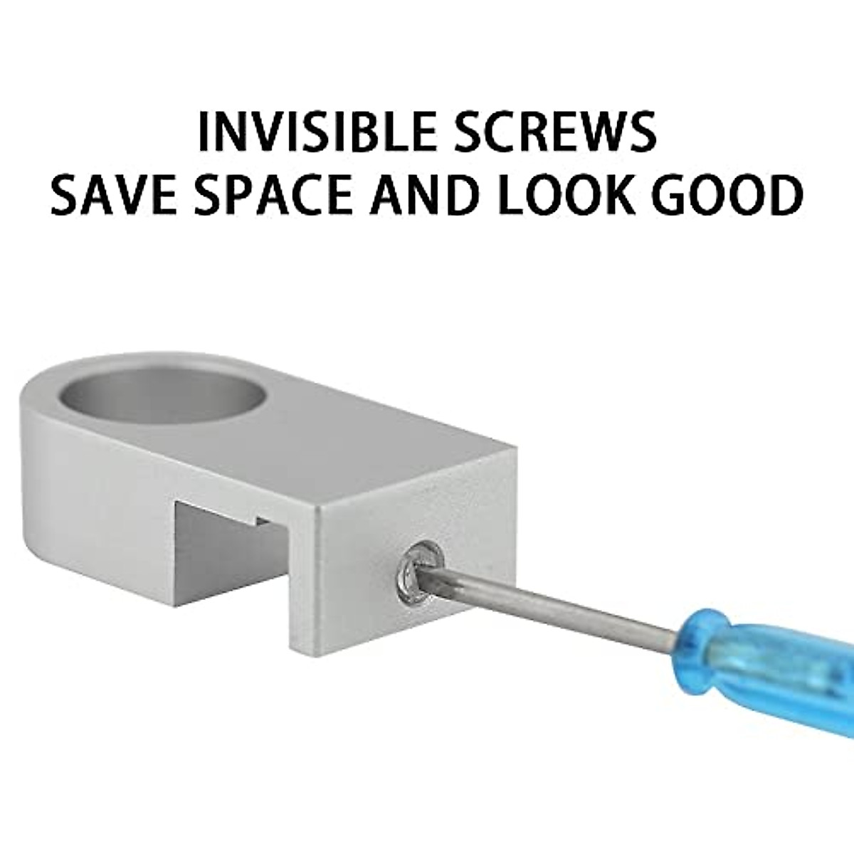 MiOYOOW Tube Fixture Holder, Mini Aquarium Fixing Clamp Anti Overflow Aquarium Pipe Clip with Screw & Screwdriver for Fish Tank Aquarium (S)