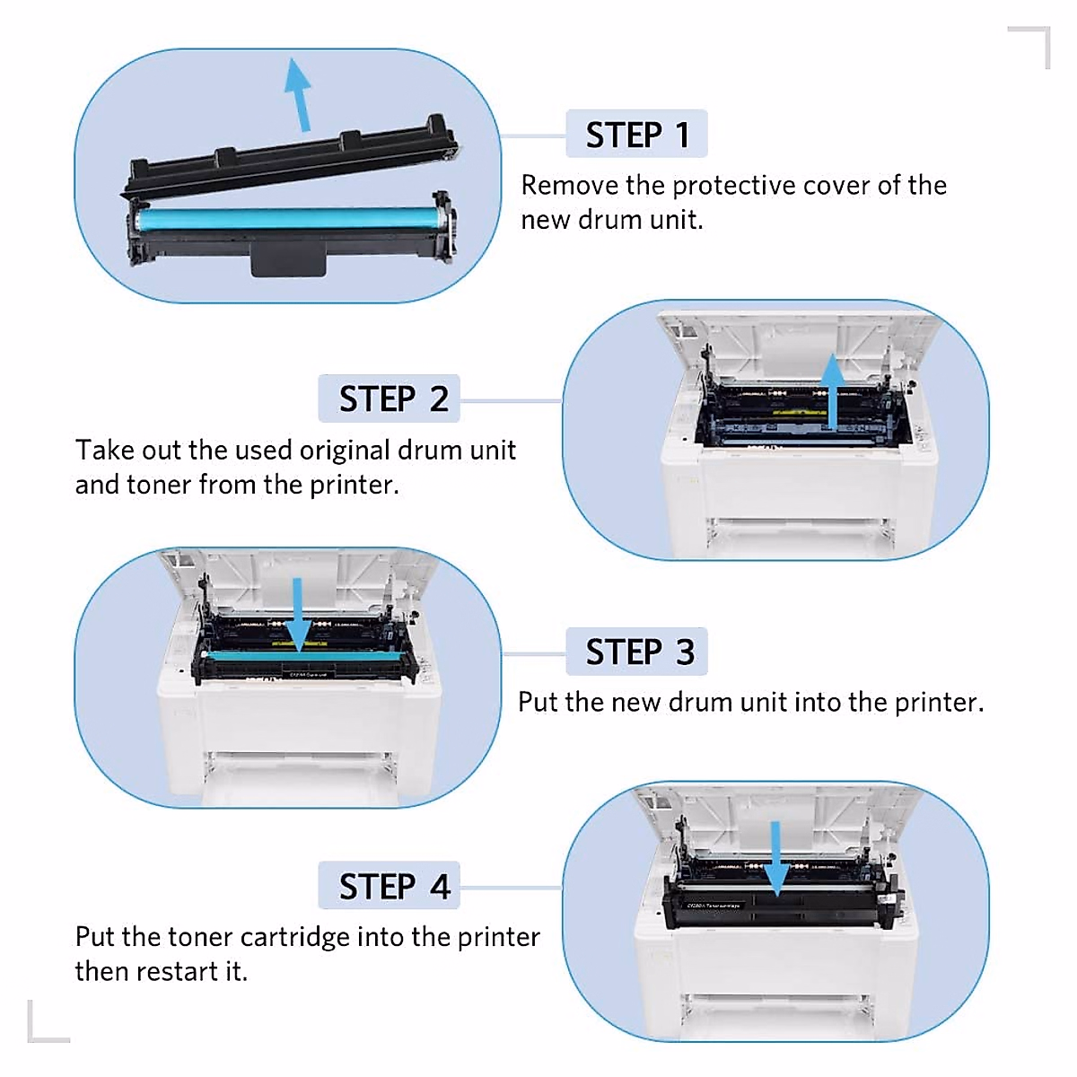MxVol Compatible Drum Unit Replacement for HP 19A CF219A Imaging Drum, Yields Up to 12,000 Pages use for HP Laserjet Pro M102w M130fw M130nw M130fn M102 M130 Printer, Black 1-Pack
