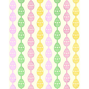 xo, Fetti Easter Decorations Pastel Egg Foil Fringe Curtain - Set of 2 | Easter Egg Party Bunny Decorations, Photo Booth Backdrop, Pastel Spring Kids Party, Spring Baby Shower