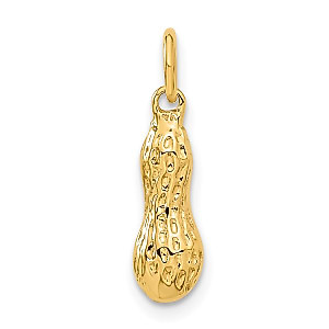 IceCarats 14K Yellow Gold Peanut Necklace Charm Pendant Only