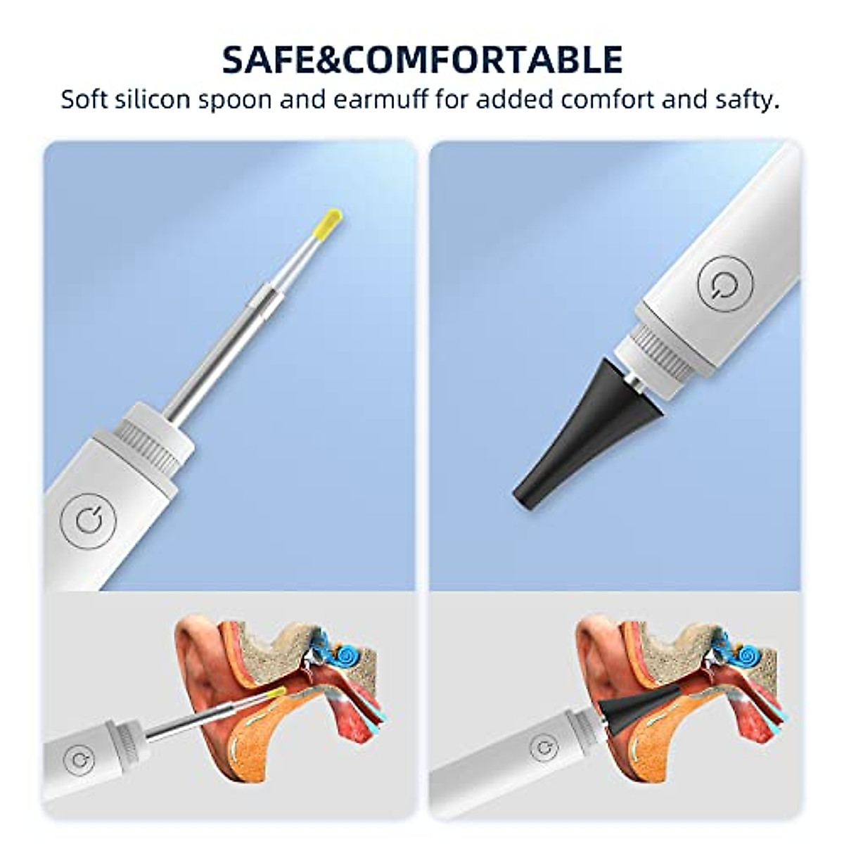 Ear Scope, Ear Wax Removal Tool Camera Wireless Otoscope 1080P Ear Cleaner Camera, Otoscope with Light Ear Wax Remover, Ear Endoscope Compatible with iPhone iPad Android