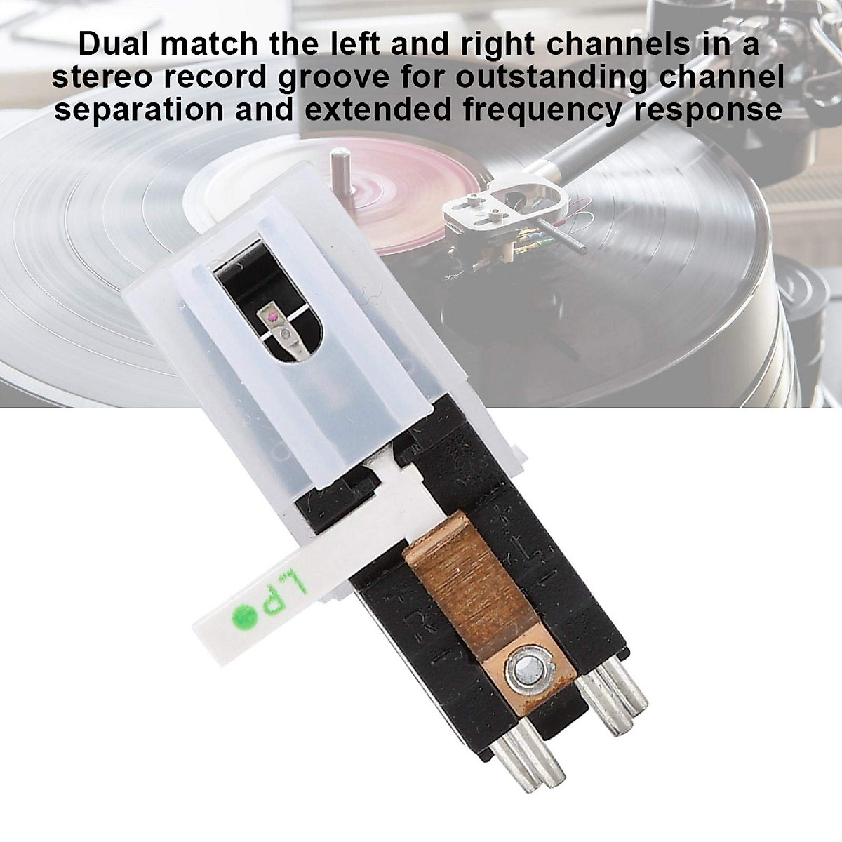 Junlucki Record Needle Stylus | Replacement Record Player Stylus | High Accuracy Dual Needle Stylus and Dual Needle Stereo Stylus Phono Cartridge Turntable Record Player