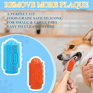 6Pcs Cat Tooth Brushing kit, Includes 360° Silicone Cat Toothbrushes with Suction Cup Holders Anti-choking, Dog Finger Toothbrushes, Dental Silvervine Catnip Toys - Safe Oral Hygiene for Dogs and Cats