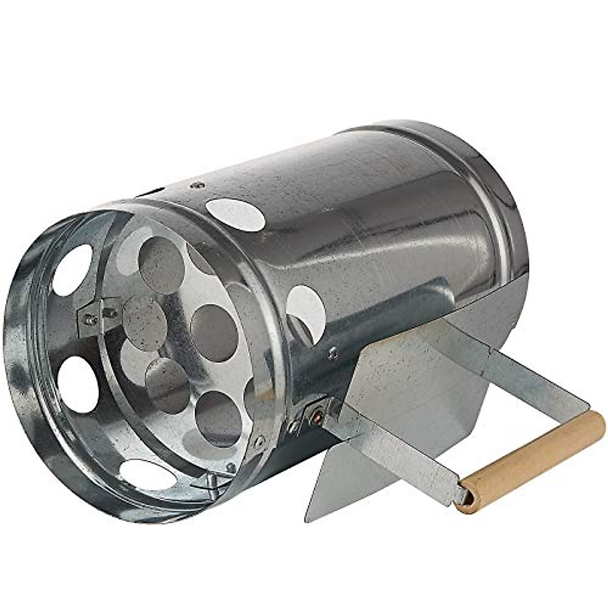 11" H X 7" D Grill Barbecue BBQ Galvanized Steel Metal Charcoal Chimney Starter for Grilling Outdoor Cooking/Camping Accessories