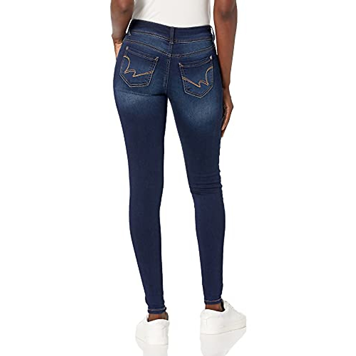 WallFlower Women's Ultra Skinny Mid-Rise Insta Soft Juniors Jeans (Standard and Plus), Lake Pure, 7 Short