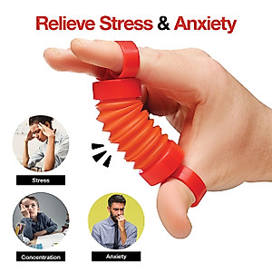 Finger Poppers Fidget Toys, Finger Fidgets for Women, Men, and Young Adults, Finger Strengthener and Exerciser Sensory Toy, Occupational Therapy Toys, Pack of 2 Stocking Stuffers