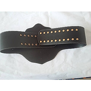 Fandu Belts Big Gold Adult Replica Real Leather Dual Plate Wrestling Championship Belt Title 8mm Thick 6.8lbs Trophy