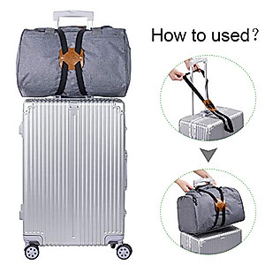 Luggage Straps for Suitcases,Travel Belt for Luggage Over Handle, Adjustable High Elastic Luggage Straps for Suitcases TSA Approved for Connecting Your Luggage