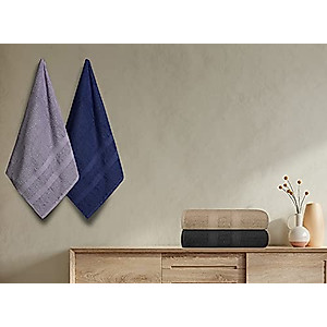 ZUPERIA Classic Bath Towels - 6 Pack - 27" x 54" - Ultra Soft 100% Cotton Large Bathroom Towels, Highly Absorbent Towel for Bathroom, Ideal for Pool, Home, Gym, Spa, Hotel (Assorted)