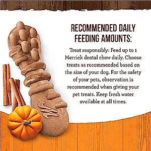 Merrick Fresh Kisses Natural Dental Chews, Treats Infused with Pumpkin and Cinnamon for Tiny Dogs 5-15 Lbs - 2 lb. Box