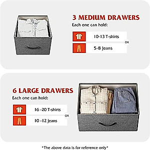WXYNHHD 9-Drawer Dresser Fabric Storage Tower for Bedroom Nursery Entryway Closets Tall Chest Organizer Unit with Steel Frame