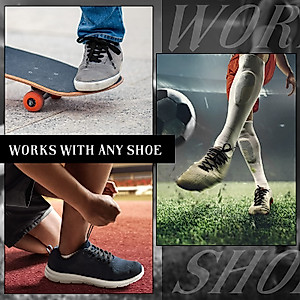 Xinnun 40 Pairs Oval Shoes Laces Bulk 1/4" Half Round Shoe Laces for Sneakers Black White Gray Colorful Shoelaces (Black, 47 Inch)