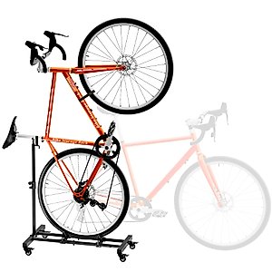 Sttoraboks Vertical Bike Stand, Freestanding Indoor Bike Storage Rack Upright Bicycle Floor Stand Indoor Bike Holder with Adjustable Height for Garage & Apartment - for Wheels Sizes up to 29”