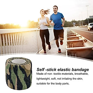 VideoPUP 40PCS Tattoo Grip Cover Wrap,Wetland Camouflage Disposable Cohesive Tattoo Grip Cover Elastic Bandage Handle Grip Tube for Tattoo Machine Tattoo Grip Accessories