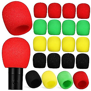 Vaguelly 32 Pcs Microphone Sponge Cover Headphones Microphone Headset Microphone Foam Mic Cover Handheld Microphone Dj Accessories Dj Microphone Mic Windscreen Caps Universal Mic Covers Dj