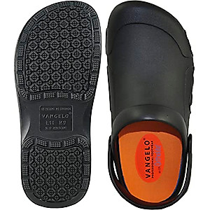 VANGELO Professional Slip Resistant Clog Men Work Shoe Chef Shoe Nurse Shoe Ritz Black Men Size 14 -Order One Size Up