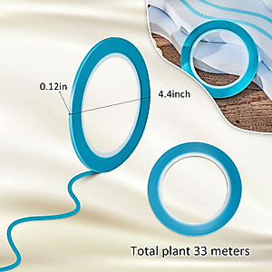 Xuniea 10 Rolls Pinstripe Tapes Vinyl Thin Masking Tape Blue Vinyl Automotive Masking Tape Painters Tape for Curves Automotive Car Painter, 33 Meters for Each Roll (0.12 Inch)