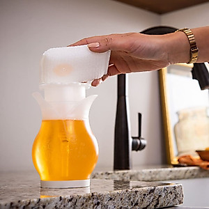 Scrub Daddy Soap Dispenser - Soap Daddy, Dual Action Bottle for Kitchen & Bathroom Sink or Shower, Refillable with Dish Washing up Liquid or Hand Wash, as Used by Mrs Hinch, Clear Plastic Flower Top